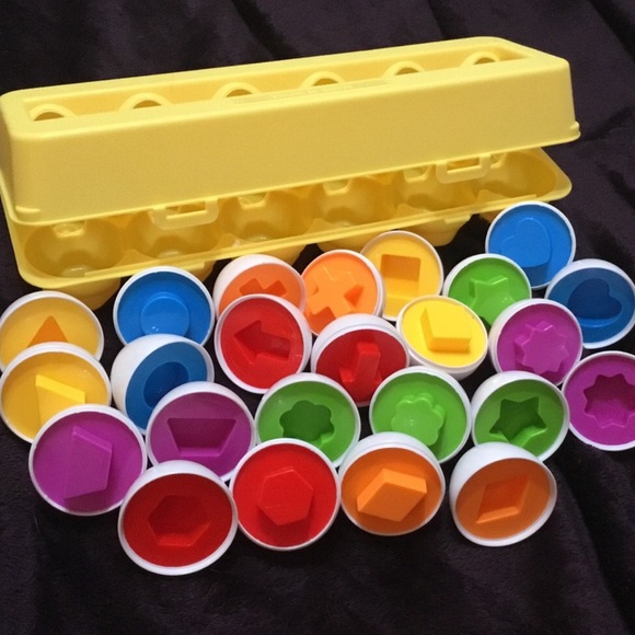 Boutique | Toys | Educational Matching Egg Carton Toy Shapes Colors ...